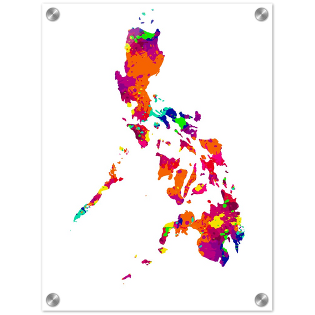 Philippines Map Premium Acrylic Print – filipinoswag